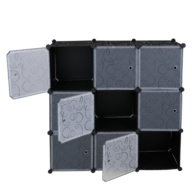 GoDecor 9-Cube Plastic Square Bookcase Bookshelf Closet Organizer - godecor