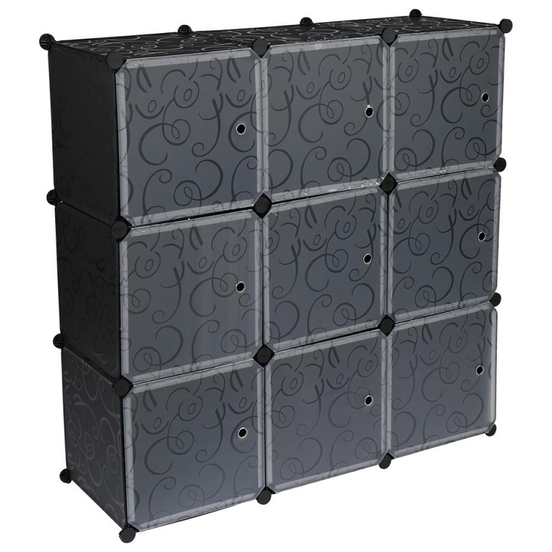 GoDecor 9-Cube Plastic Square Bookcase Bookshelf Closet Organizer - godecor