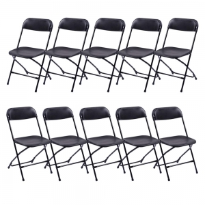 GoDecor Set of 10 Folding Chair, Outdoor Indoor Dining Seat for ...